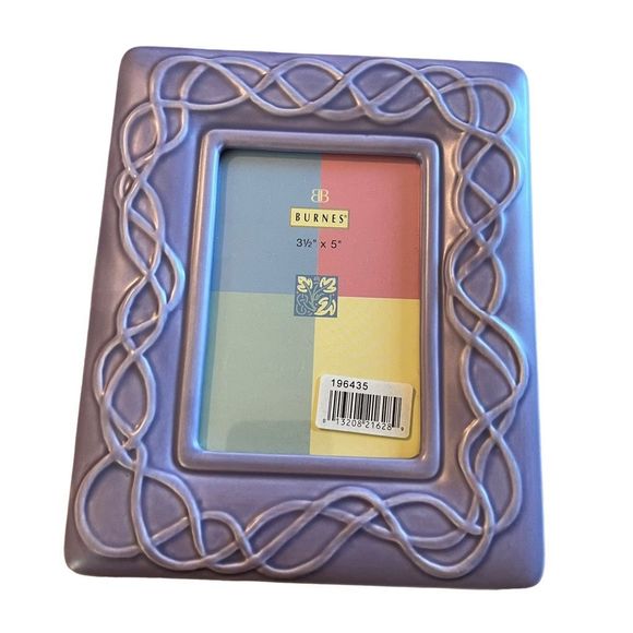 Burnes | Accents | Purple Picture Frame In Box Holds 35 X 5 Photos ...